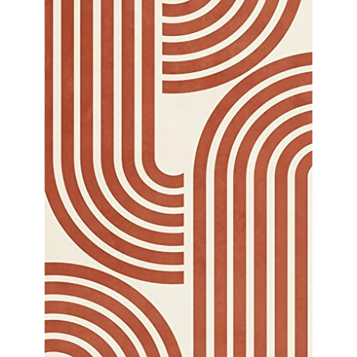 Orange Beige Minimalist Lines Modern Art Deco Area Rug for Living Room Bedroom Dining Room Washable Soft Wool Plush Throw Carpet No-Slip Indoor Office Kitchen Luandry Rug 6x9