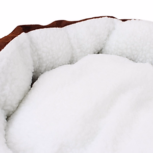 HongGun Pet Beds, Puppy Small Dog Kennel Warm Soft Round Fleece Dog Nest Washable Cat Cushion Bed for Small Dogs,Cat,Hamster,Rabbits,and Other Small Animal (Gray)