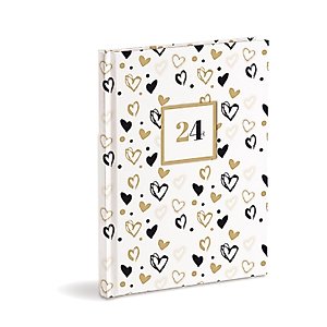 Daily Organiser Diary 2025 cm, 15 x 21 cm, Closed January-December 2024, Hardcover
