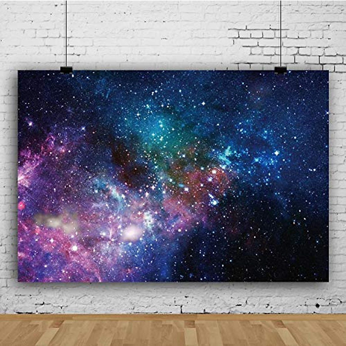 AOFOTO 10x7ft Deep Space Galaxy Nebula Backdrop Universe Sparkling Galactics Starry Sky Milky Way Stars Background for Photography Kid Adult Birthday Party Events Decoration Photo Studio Prop Vinyl