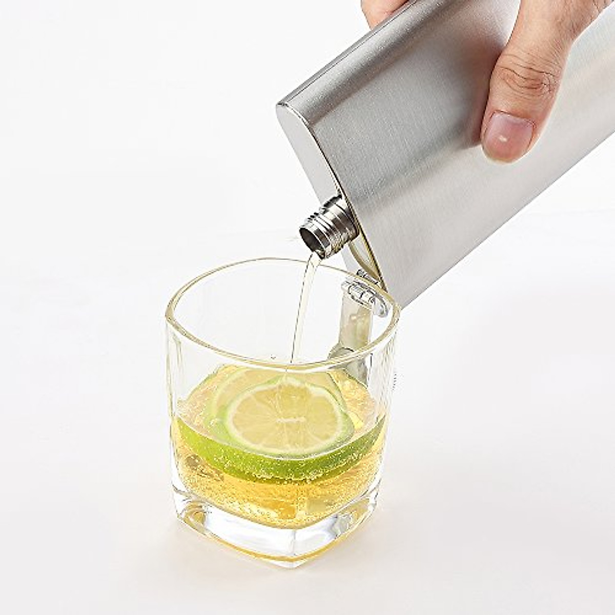 6 Pcs 8 oz Hip Stainless Flask by YWQ, Easy Pour Funnel is Included, Great Gift