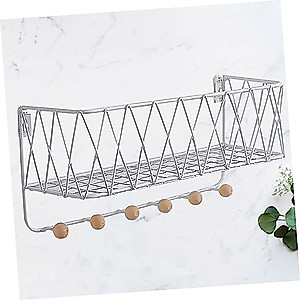 Parliky 1pc Wall Storage Shelves Storage Storage Storage Hanging Rack Hooks and Storage -Mounted Storage Rack Necktie Storage Case Wall Rack Storage Shelf White