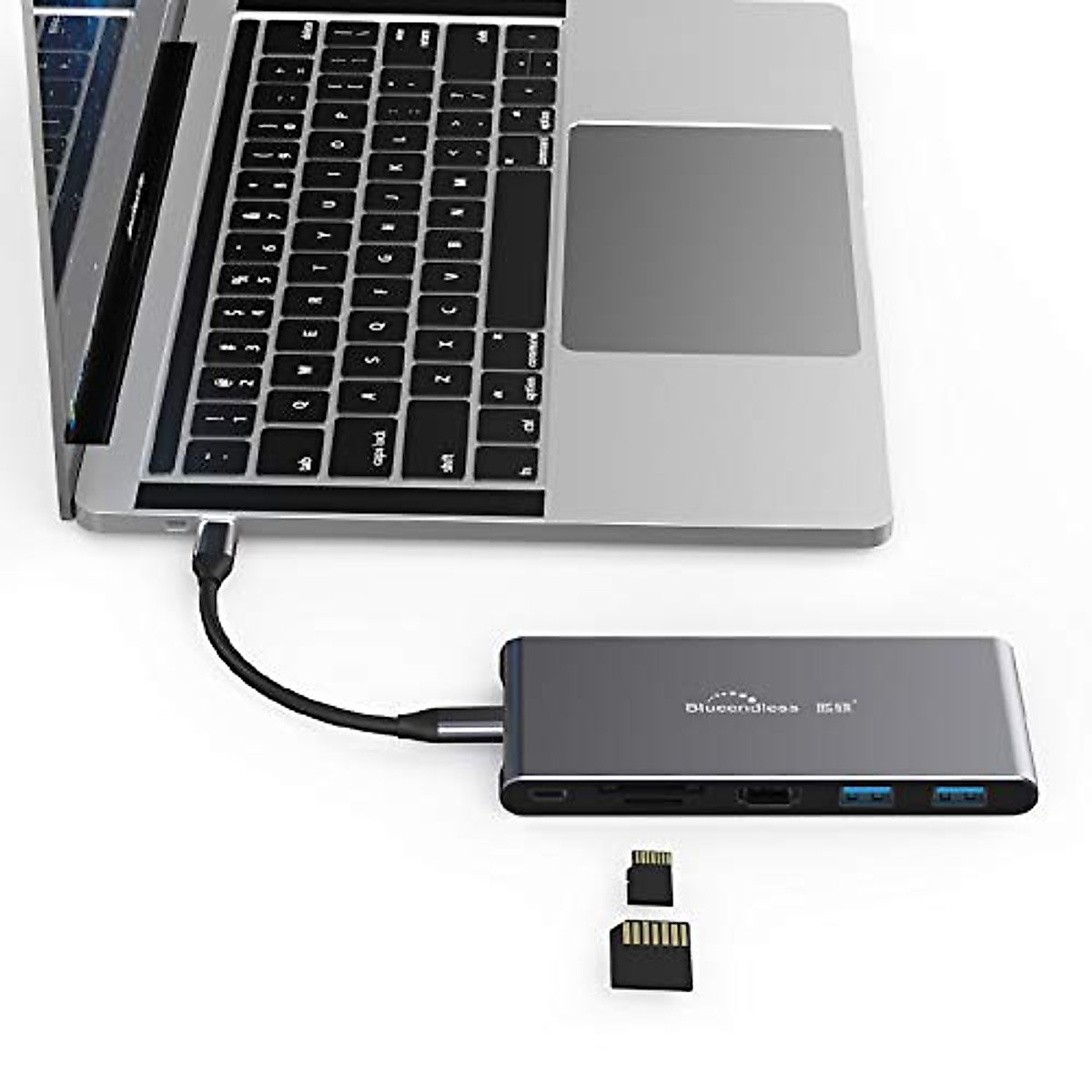 CHAW Usb3.0 Hdmi Tf Type-C Hub Multi-Function Docking Station Portable 2-in-1 Metal External Solid State Drive, Compatible with Most Mac, Huawei, Hp, Dell and Lenovo Models