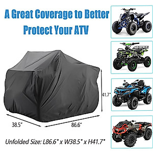 ATV Covers Waterproof 4 Wheeler Covers Quad Covers Used for Polaris Yamaha Suzuki Honda Kawasaki Kart
