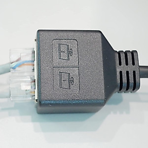 LYMGS RJ45 Ethernet Cable Splitter Network Adapter, NOT Router, 1 Male to 2 Female LAN Ethernet LAN Network Extension Splitter Cable 8-Pin Adaptor with 145mm Line