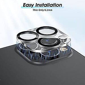 Aenoko [3 Pack] Camera Lens Protector Compatible for iPhone 13 Pro & iPhone 13 Pro Max 2021, HD Tempered Glass+Black Circle