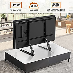 ELIVED Universal TV Stand, Tabletop TV Stand Base for Most 32 to 55 inch LCD LED Flat Screen TVs, TV Legs with 3 Height Adjustments Holds up to 88lbs, VESA up to 800x400mm, Black, YD2005