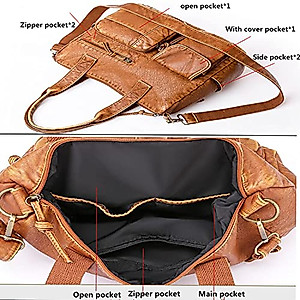Women's Tote Bag Large Capacity Soft PU Leather Handbags for Women Hobo bags Tote Shoulder Messenger Crossbody Bags