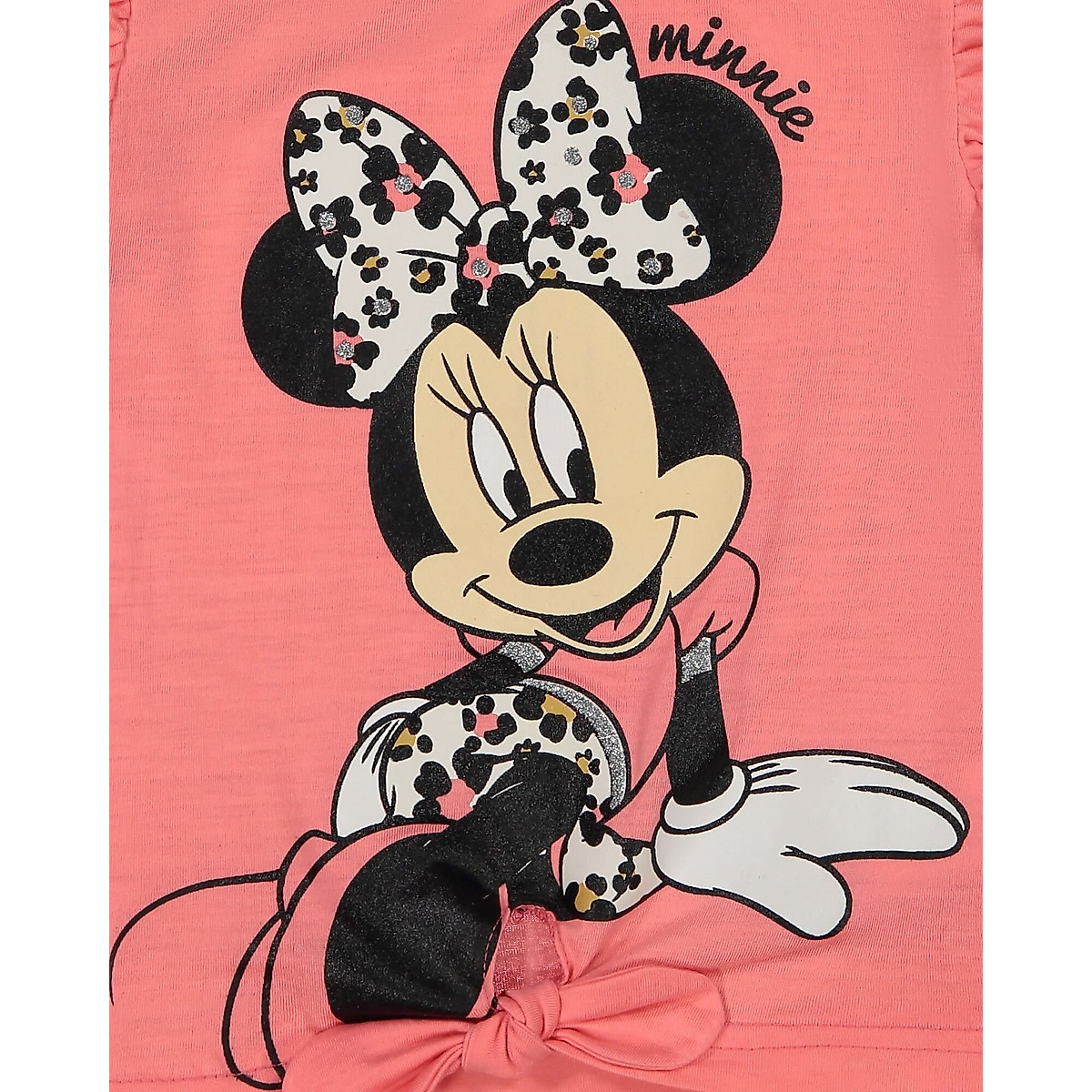 Disney Minnie Mouse Toddler Girls T-Shirt and Leggings Outfit Set Dark Pink 3T