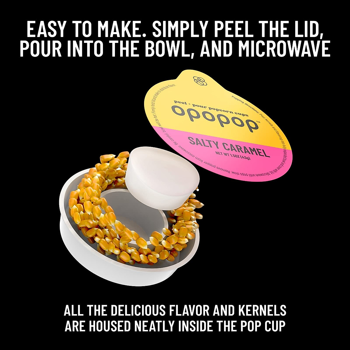 Opopop Microwave Popcorn - Variety 12-Pack Gourmet Popcorn Kit, Collapsible Silicone Popcorn Popper, Popcorn Maker, Gluten Free Snack-Sized Serving, BPA-Free and Dishwasher Safe