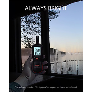 Wintact Digital Temperature and Humidity Meter, Thermometer Hygrometer Monitor with Dew Point and Wet Bulb Temperature, Backlight, Max/Min Value, Data Hold, Store 1000 Group of Data for Indoor Outdoor