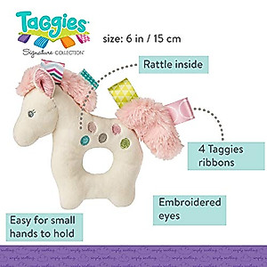 Taggies Embroidered Soft Ring Rattle, Painted Pony, 6-Inches