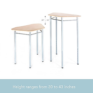 Guidecraft Standing Modular Desk for Adults and Kids: Adjustable Height Desk with Metal Legs for Home, Office, Classrooms and More