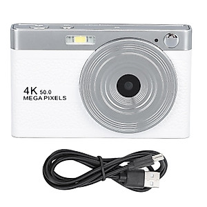 Digital Camera, FHD 50MP Compact Point and Shoot Camera with 16X Zoom, Autofocus CMOS Image Sensor Portable Video Cameras for Teens Students Boys Girls