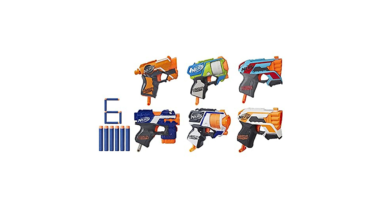 Nerf MicroShots 6-Blaster Bundle - Mini Nerf Elite Blasters for Kids ...