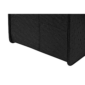 HofferRuffer Magazine Basket Holder, Foldable Magazine Rack, Document File Holder Organizer, File Folder, Newspaper Storage Bin Organizer for Home or Office(Black)