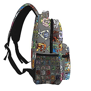Monster Hunter Backpack,Travel Casual Daypack for Men Women,Multifunction Outdoor Sports Bag