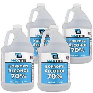 MaxTite Isopropyl Alcohol 70% (1 Gallon, 4 Pack)