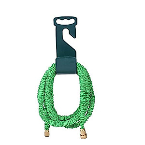 2 Pack Garden Hose Hanger Wall Mount Hose Holder Hook Fit To 25 50 75 100 150foot Hose (Large, Black)