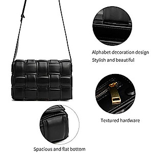 TUGONK Women Small Crossbody Handbag Purse Woven Shoulder Messenger Bag Fashion Clutch Bag