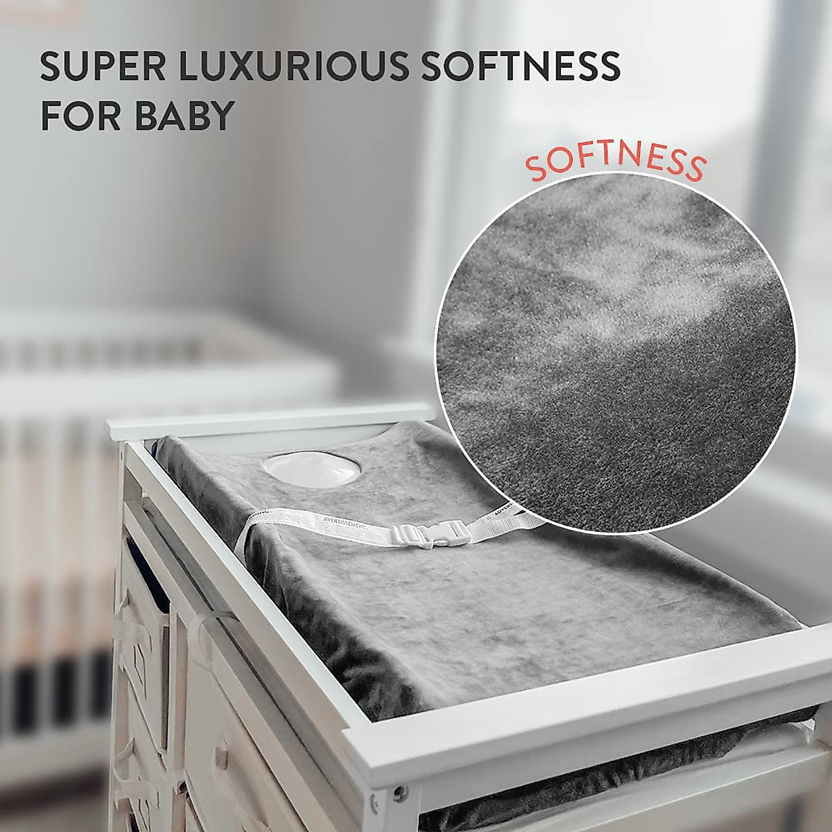 Prince Lionheart IllumiPAD Changing Pad Cover, Grey