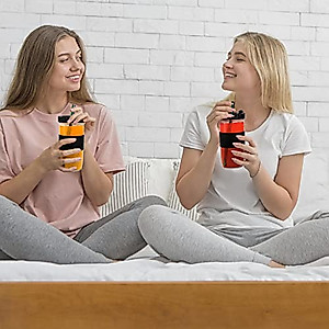 Youeon 4 Pack 24 Oz Reusable Boba Cup with Lids and Straw, Iced Coffee Cups Glass Smoothie Cups, Bubble Tea Cups Mason Jar Cups with Silicone Sleeve, BPA Free, Dishwasher Safe, 2 Colors