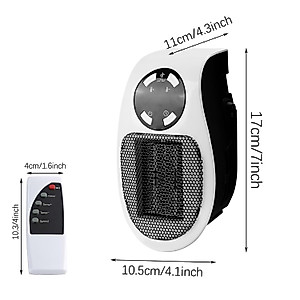 Portable Heaters, Cordless Battery Powered Heater, Portable Heaters for Indoor Use, 500 Watt Heater, Remote Heater with Thermostat, Overheat Protection, LED Display(1Pcs)