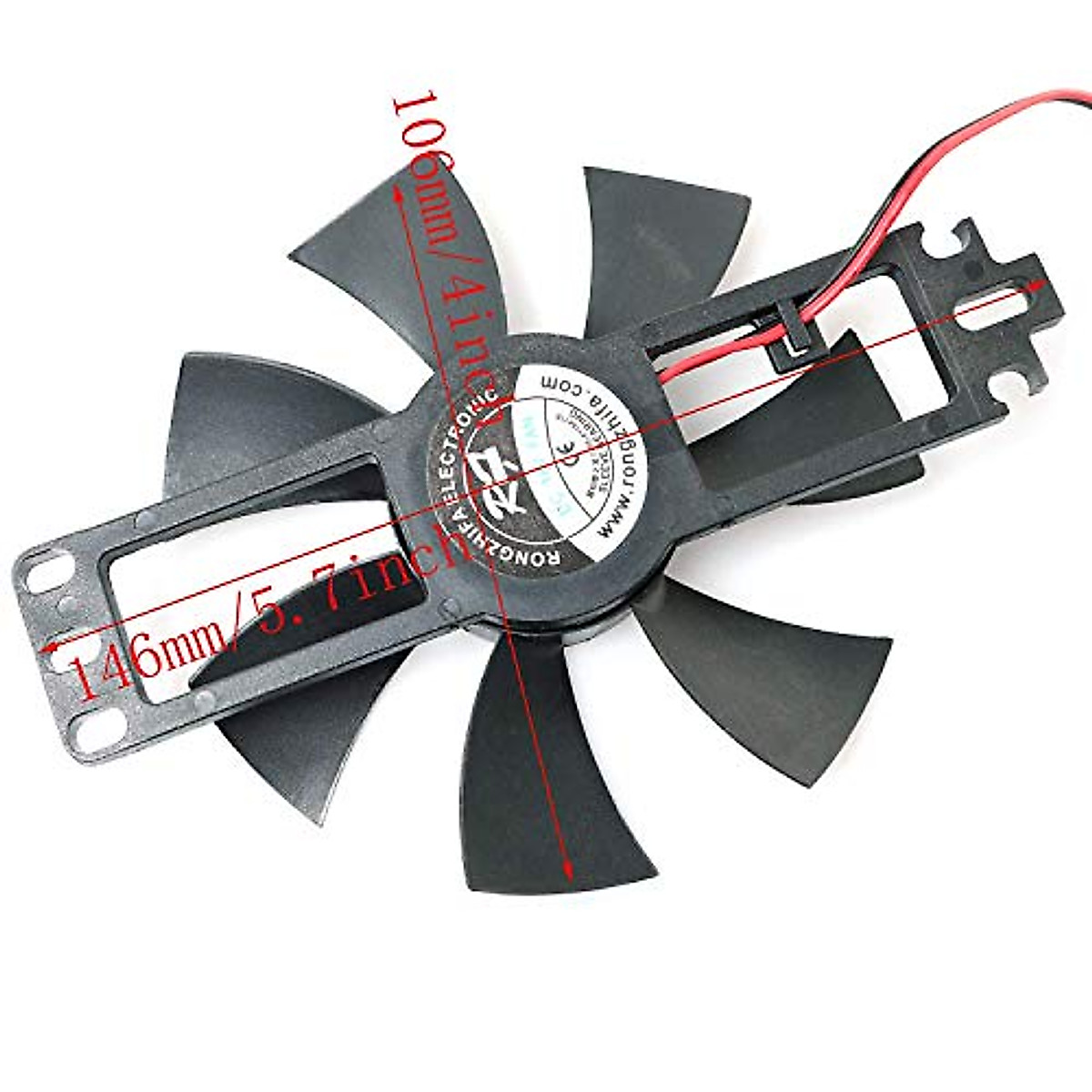 Magic&shell Cooling Fan 2PCS Black DC 18V Plastic Brushless Fan for Induction Cooker