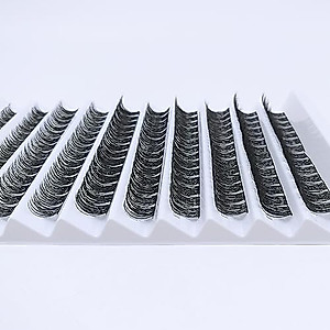 Eyelash Clusters 140Pcs DIY Eyelash Extenisons Natural Look Wispy Clusters Lashes 8-16MM D Curl Individual Lashes DIY at Home Wispy Fluffy Lash Extensions (D03)