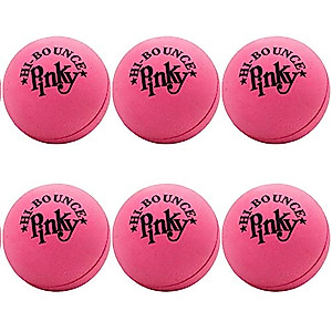 JA-RU Hi-Bounce Pinky Ball (6 Pack) Rubber-Handball Bouncy Balls for Kids and Adults. Small Pink Stress Bounce Ball. Indoor and Outdoor Sport Party Favors.Therapy. Plus 1 Small Ball. #976-6A