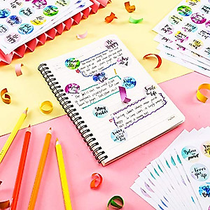 480 Pieces Inspiring Planner Stickers Inspirational Quote Stickers Encouraging Stickers Motivational Encouragement Stickers for Book Phone Car Bike Scrapbook