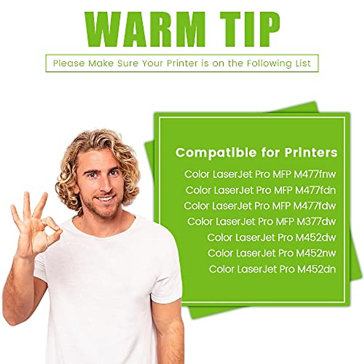 Aztech Compatible Toner Cartridge Replacement for HP 410A CF410A 410X CF410X Color Pro MFP M477fnw M477fdn M477fdw M452dw M452nw M452dn Toner Cartridges Printer (Black, 2-Pack)