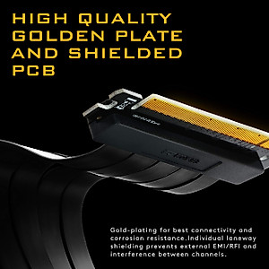 EZDIY-FAB [30cm] PCIE 3.0 16x Extreme High Speed Riser Cable PCI Express Port GPU Extension Card-Right Angle Connector