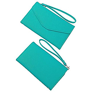 ZOPPEN Passport Holder Women Travel Wallet Rfid Blocking Passport Cover Document Organizer Strap Ver.5, #25 Emerald Green