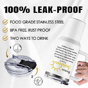 Human Sunshine Gifts for Women Men, 40oz Sending You Sunshine Tumbler, Positivity Birthday Gifts For Women, Inspirational Gifts for Friends Coworker Leader Boss, Human Sunshine Definition Gifts