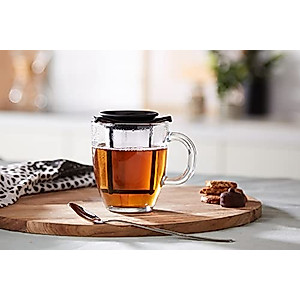 Bodum Yo-Yo Set Mug and Tea Strainer, 12-Ounce, Black