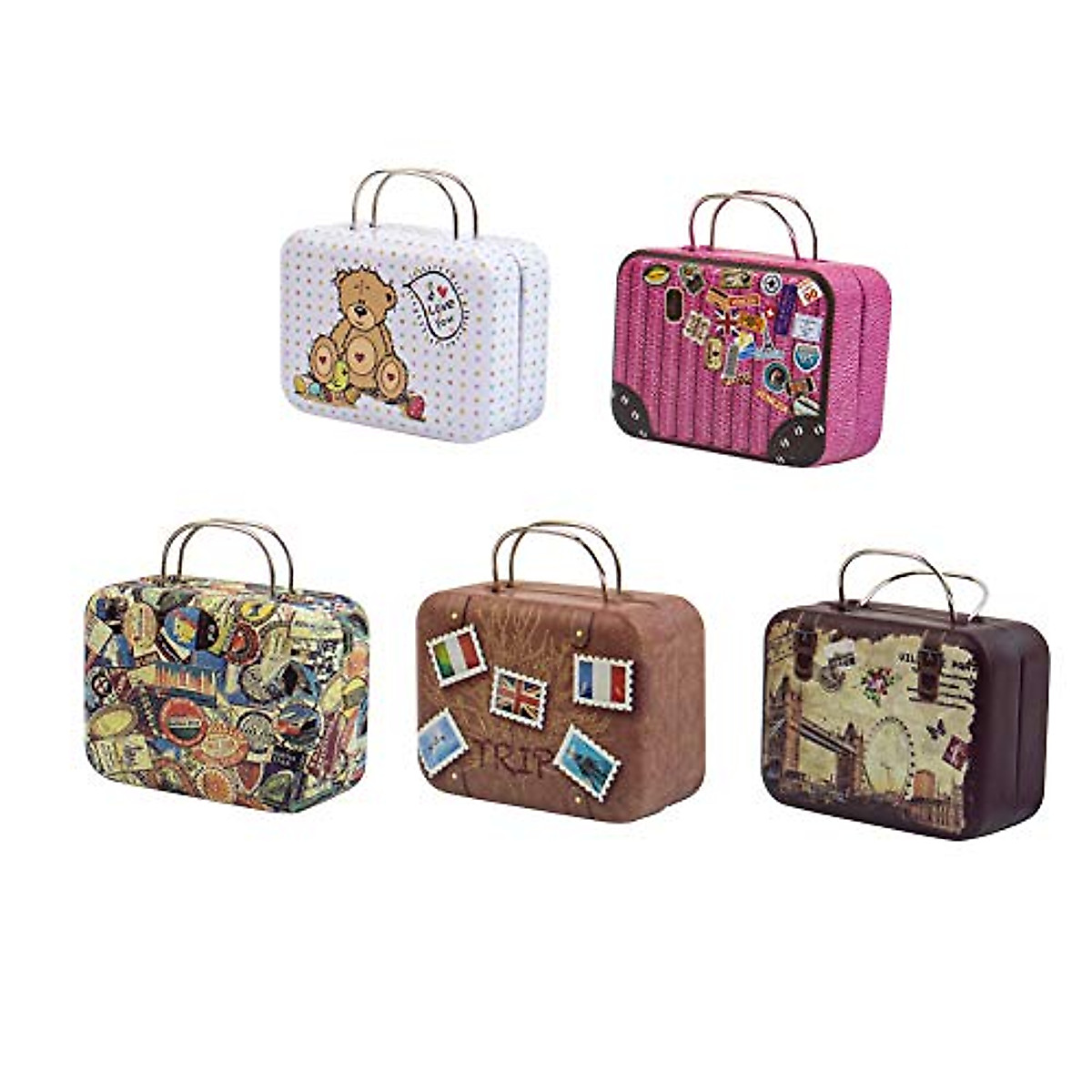 Vintage Mini Suitcase Boxes - Perfect for Gifts & Decor