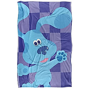Blues Clues Blanket, 36"x58" Blue's Clues Large Blue Silky Touch Super Soft Throw Blanket