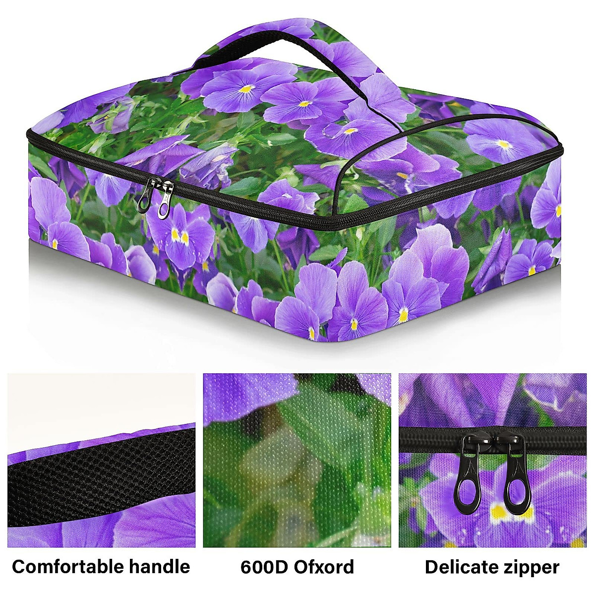 Kigai Palm Pineapple Casserole Dish Carrier for Hot or Cold Food Storage,Insulated Casserole Carrying Case Perfect for Parties, Picnics and Camping; Fits 9” x 13”Baking Dishes