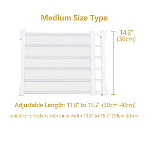 BEMAXYE School Locker Shelf Organizer - Adjustable Separator Shelves Tension Storage Rack for Students, Office Workers, Fits Lockers from 11.8" to 15.7" W (14.2 wide)
