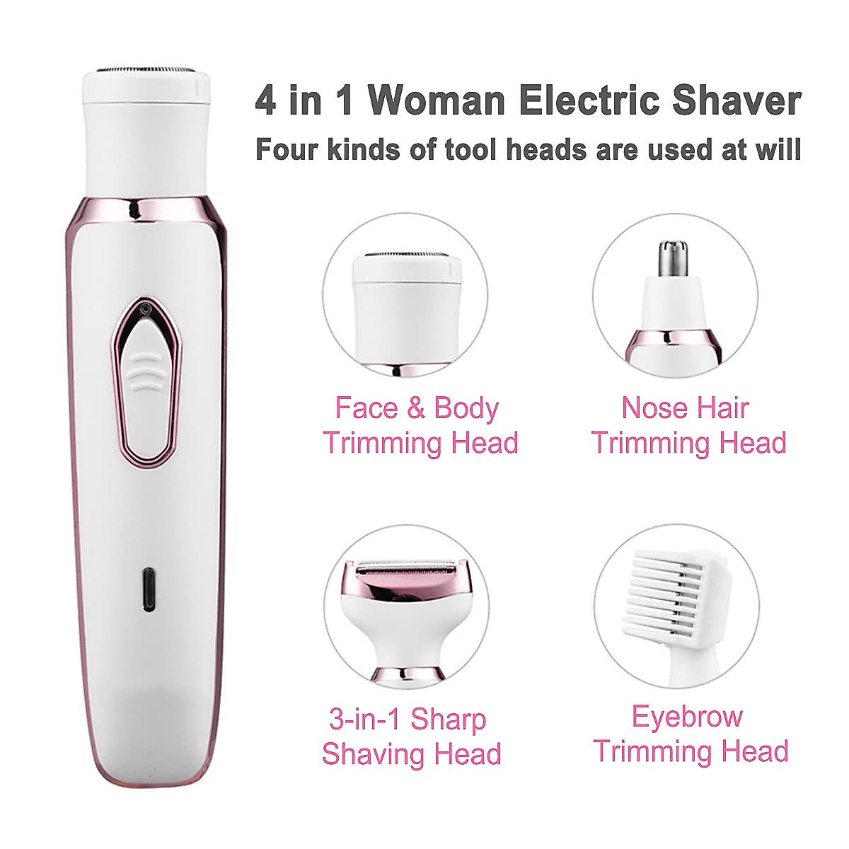 Trimmer for Women Men,Electric Razor Removal for Body Nose Hair Trimmer Face Shavers Eyebrow Legs Armpit Bikini Ball Area Pubic Underarms Razors Set for Full Body Grooming