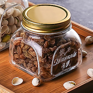 Cedilis 12 Pack 10OZ Airtight Mason Jars, Small Glass Jars with Gold Metal Lids and Bands, Canning Jars Jelly Jars Decorative Jars for Honey, Meal Prep, Jam, Spices, Shower Favors, Wedding favors