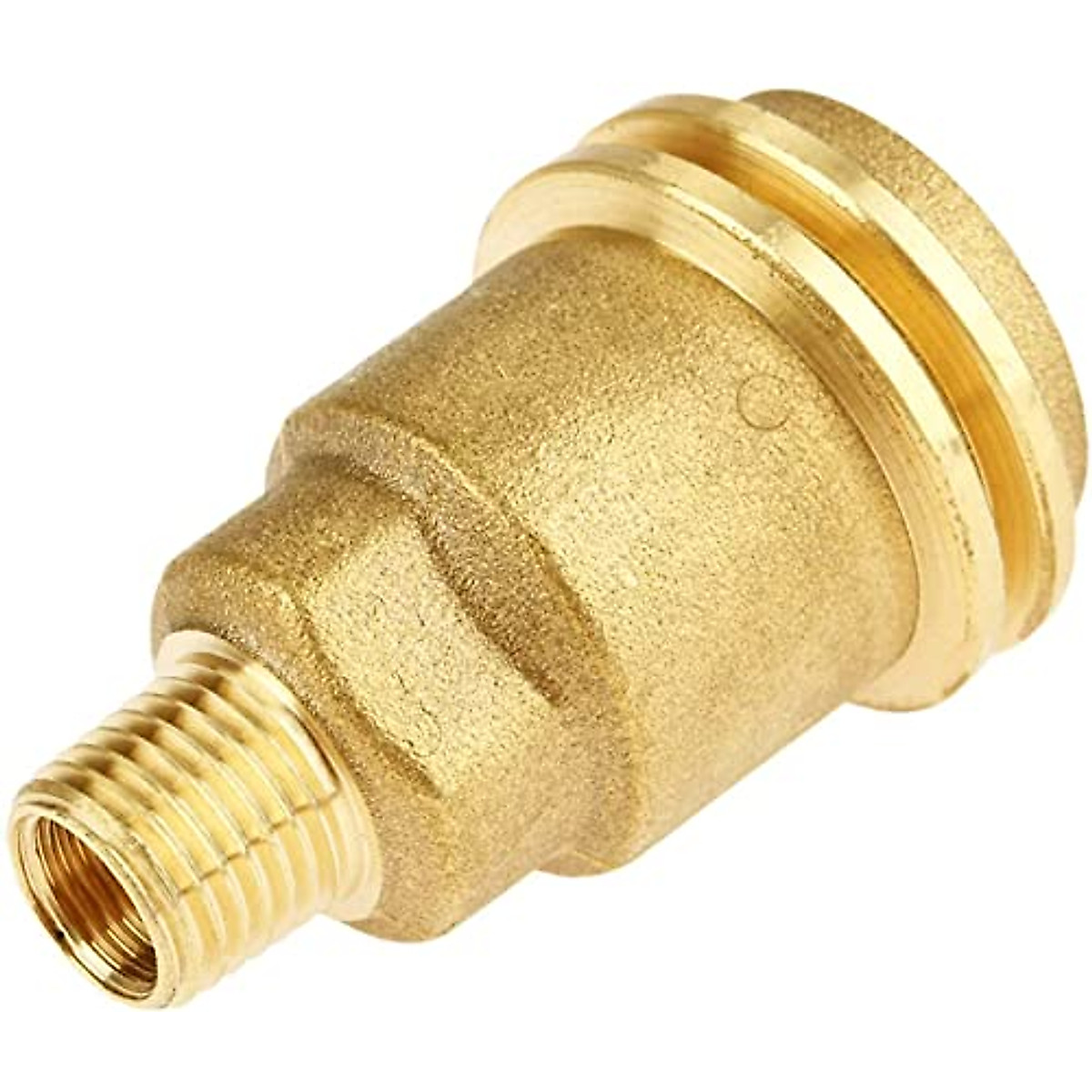 ANPTGHT QCC1 Nut Propane Gas Fitting Adapter with 1/4 NPT Male Threaded Propane Tank Adapter Quick Connect Fittings - Solid Brass QCC1 Propane Hose Adapter fits Camping