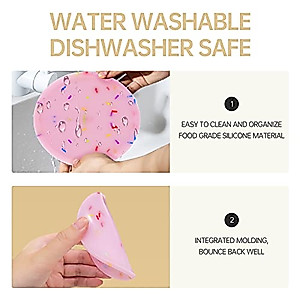 Coasters for Cute Coasters Drinks Set of 8,Pink Coasters Silicone Drink Coasters, Glow in Dark,Resistant Reusable Silicone Coasters with Holder Coaster Set for Desk Coaster Coasters for Coffee Table