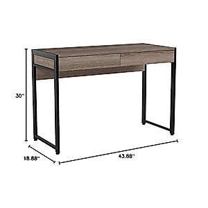OFM ESS Collection 2-Drawer Office Desk, Driftwood