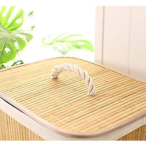 Leiio [Handmade]: This Hand-Woven Laundry Basket is Made of Natural Renewable Bamboo and is an Essential Item in Your Home. You Need a Laundry Basket to Organize Dirty Clothes and Keep Your Home Tidy