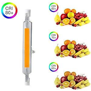 Qixivcom R7s LED Bulbs 118mm 20W LED COB Light Double Ended LED Bulbs 150W Halogen Bulb Replacement Dimmable Warm White 3000K 120V J Type R7s Floodlight J118 Landscape Lights Work Lighting,2 Pack