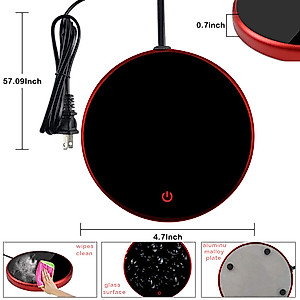 Coffee Mug Warmer, Electric Beverage Warmer, 3 Adjustable Mode Up to 55℃, Waterproof LED Backlit Display, Auto Shut Off, Water Coco Soup Milk
