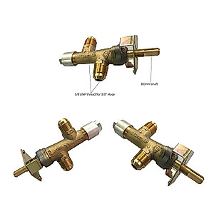 METER STAR Universal LPG Propane Fireplace Fire Pit Gas Control Cock Valve Kit with Thermocouple and Knob Switch, Replacement for Gas Grill,Heater,Fire Pit,Fireplace(3/8" Flare Inlet & Outlet)
