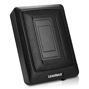 LEIGESAUDIO 800 Watt Compact Powered Subwoofer for Cars - 10" Slim Under-Seat Subwoofers, Remote Subwoofer Contorl for Vehicles Needing Bass with Limited Space, Bulit in Amplifier for Car Boat RV ATV